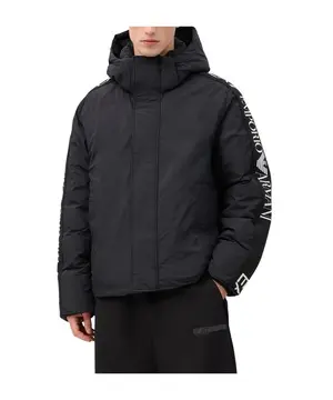 EA7 Oversized Fit Padded Hooded Bomber Jacket