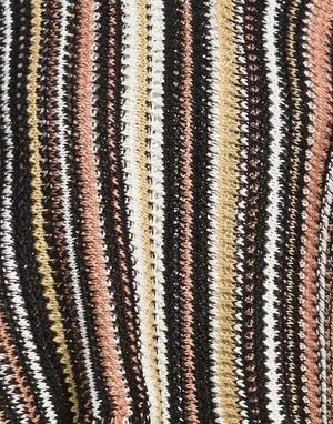 Max Mara Multicolored Linen Knit Sleeveless Top
