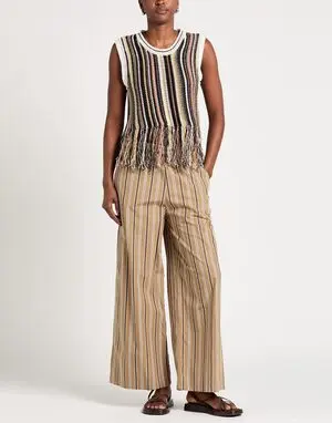 Max Mara Multicolored Linen Knit Sleeveless Top