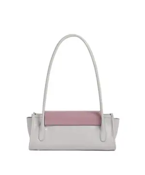 Marni Grey And Purple Leather Trunkette Bag