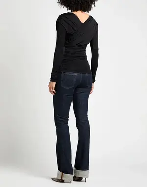 GANNI Solid Long-sleeve Stretch Top
