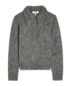 Chloé Casual Lapel Top - Gray