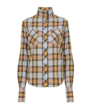 Chloé Lavalliere Shirt In Check Cotton Cupro