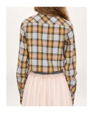 Chloé Lavalliere Shirt In Check Cotton Cupro