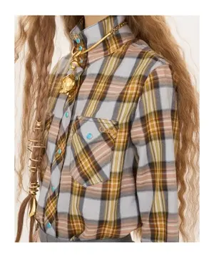 Chloé Lavalliere Shirt In Check Cotton Cupro