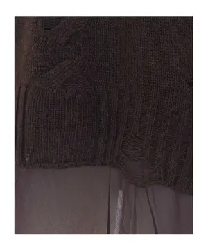 ANIYE BY Tina Distressed Knitted Dress