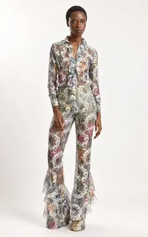 FRANCESCA MIRANDA Arena Ruffle-front Top