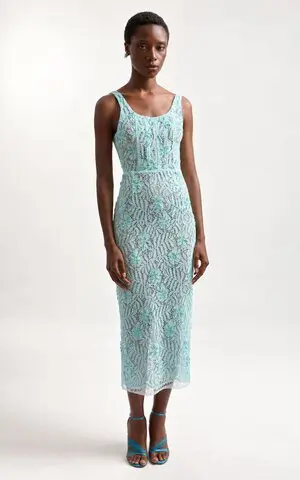 FRANCESCA MIRANDA Stellar Cotton-lace Midi Dress