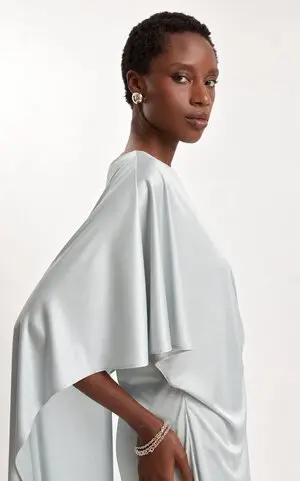 FRANCESCA MIRANDA Calma Draed Jersey Maxi Dress