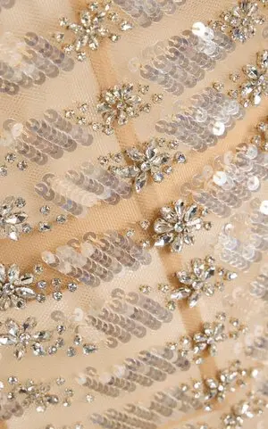 Oscar De La Renta Embroidered Tulle Gown