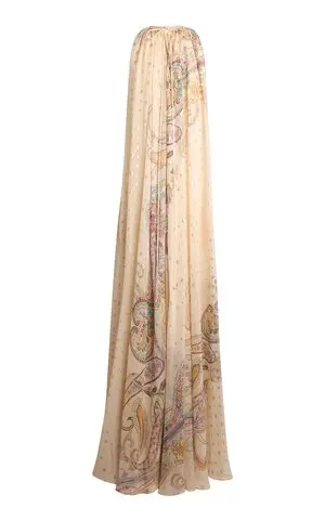 Etro Patterned Silk-blend Maxi Dress