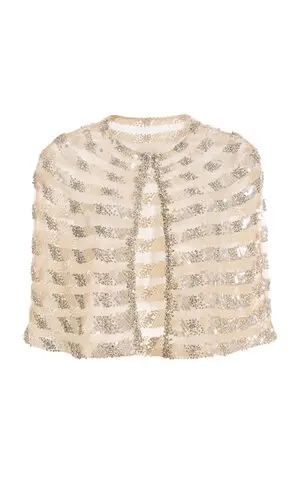 Oscar De La Renta Embroidered Cape - Ivory