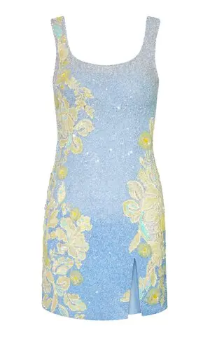 LA FUORI Mist Wisteria Mini Dress - Multi