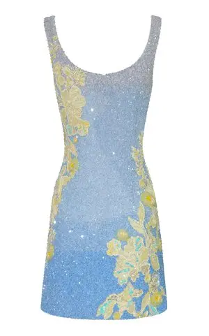 LA FUORI Mist Wisteria Mini Dress