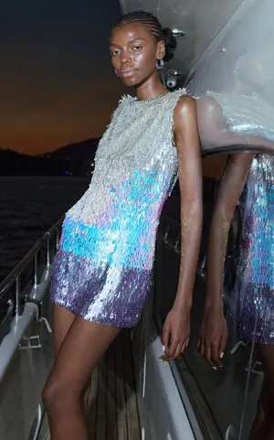 LA FUORI Iridescent Aura Mini Dress