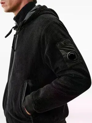 C.P. COMPANY 350 Corduroy Hooded Lens Padded Sweatshirt