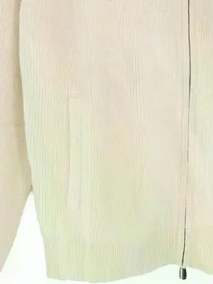 BRAMANI CASHMERE Ribbed-knit Zip-up Cardigan