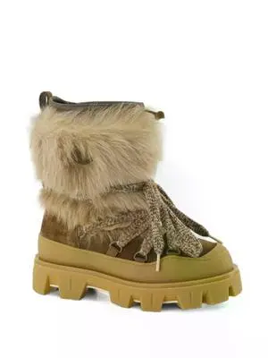 Moncler Peak Après Shearling & Suede Boots