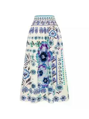 Carolina K Cata Floral-print Maxi Skirt