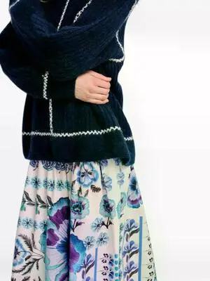Carolina K Cata Floral-print Maxi Skirt