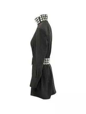 IRO PARIS Stud-embellished Belted Mini Dress - Black