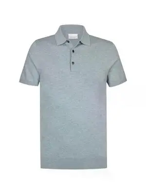 PROFUOMO Fine-knit Polo Shirt - Blue