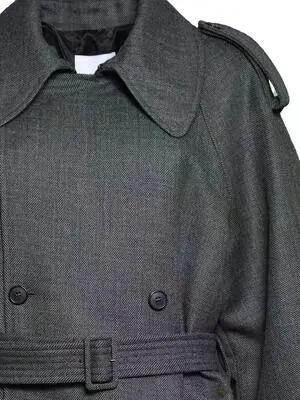 GRIFONI Belted Double-breasted Coat