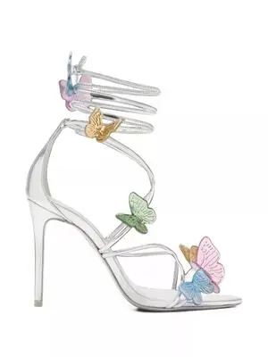 SOPHIA WEBSTER Vanessa Butterfly-embellished Lace-up Sandals - Silver