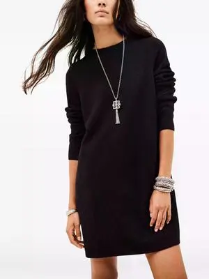 Ba&sh Atess Zip-back Knitted Shift Mini Dress