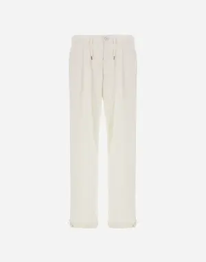 Herno Resort Trousers In Lightweight Stretch Nylon - White