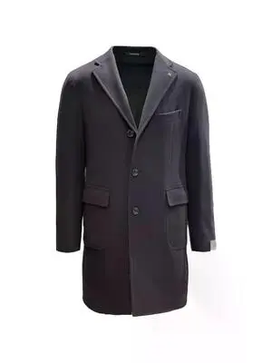 Tagliatore Single-breasted Notched-lapels Coat - Blue