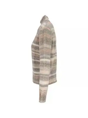 KANGRA Striped Turtleneck Sweater