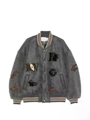 FENG CHEN WANG Patch-detail Bomber Jacket - Grey