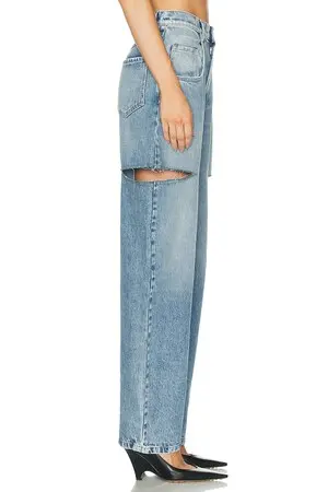 MAISON MARGIELA Cut Out Barrel Leg In Blue