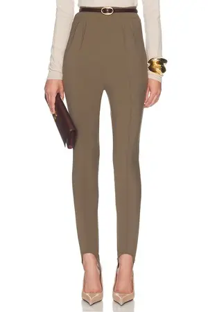 MUGLER High Waist Legging In Tan - Mole
