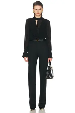 NICHOLAS Amara Double Layer Cowl Neck Blouse