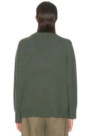 Jenni Kayne Cashmere Oversized Crewneck Sweater In Green