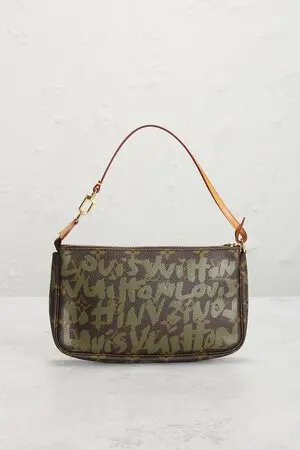 LOUIS VUITTON X Stephen Sprouse Monogram Graffiti Pochette Accessoires Shoulder Bag