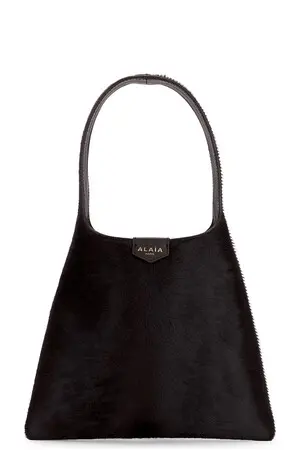 Alaïa Small Hobo Haircalf Bag In Chocolate