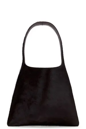 Alaïa Small Hobo Haircalf Bag In Chocolate