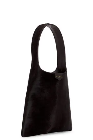 Alaïa Small Hobo Haircalf Bag In Chocolate