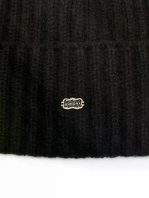 Agnona Ribbed-knit Beanie Hat - Brown