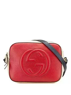 Gucci 2000-2015 Small Tricolor Leather Soho Disco Crossbody Bag - Red