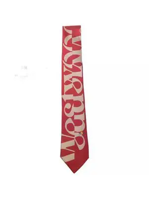 VIVIENNE WESTWOOD Logo-print Silk Tie Red