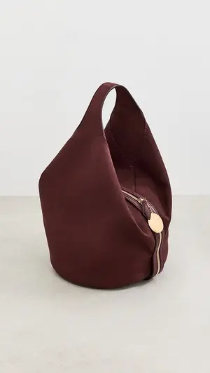 Stella McCartney Appaloosa Small Vegan Suede Bucket Bag - Burgundy
