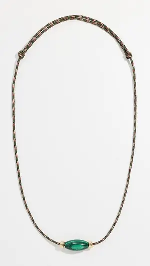 Zoe Chicco 14k Malachite Bead Paracord Necklace