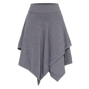 YOGI8APPAREL Asymmetrical Extravagant Skirt Dark Gray