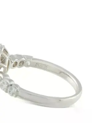 LB EXCLUSIVE Embellished Diamond Halo Ring - Silver