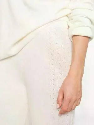 Ermanno Scervino Pointelle-knit Wide-leg Trousers