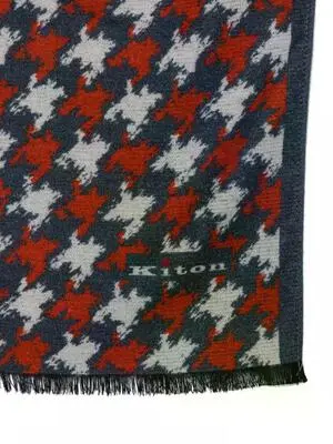 Kiton Houndstooth-pattern Scarf